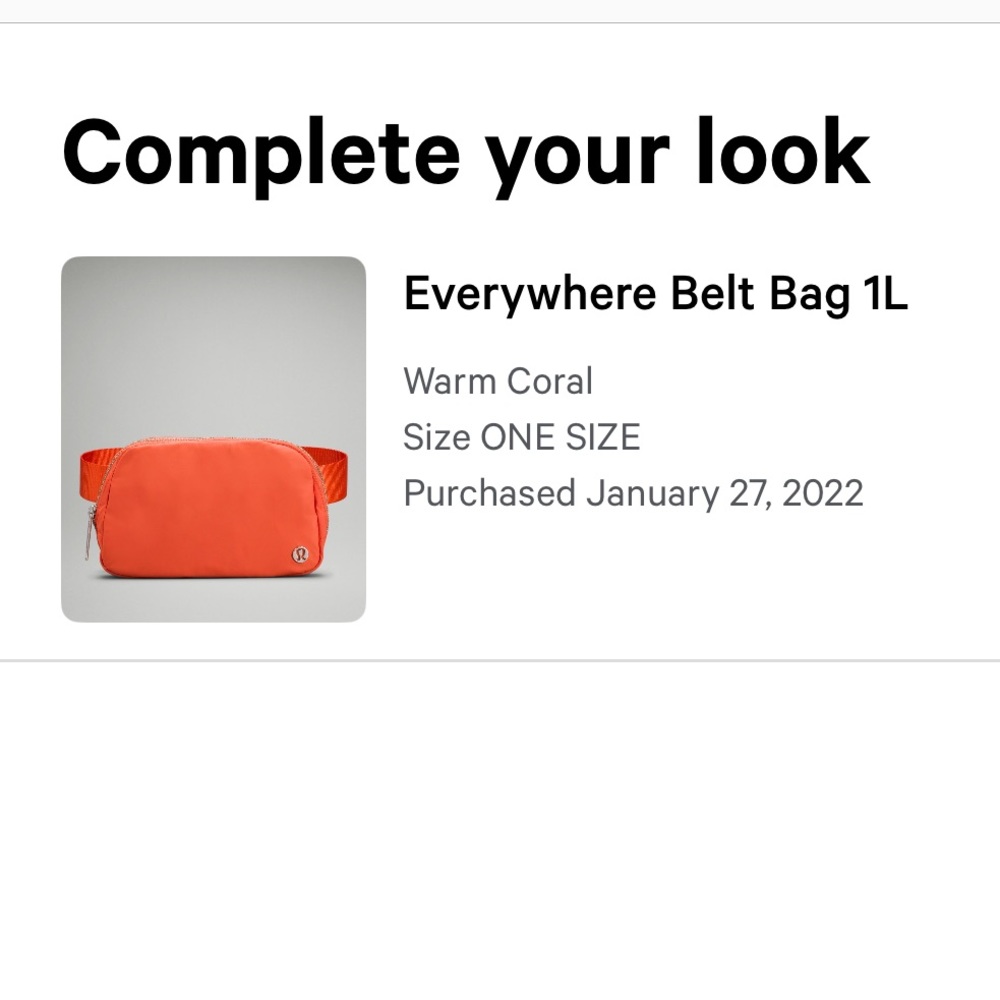 Coral Lululemon Everywhere Belt Bag 1l - Gem